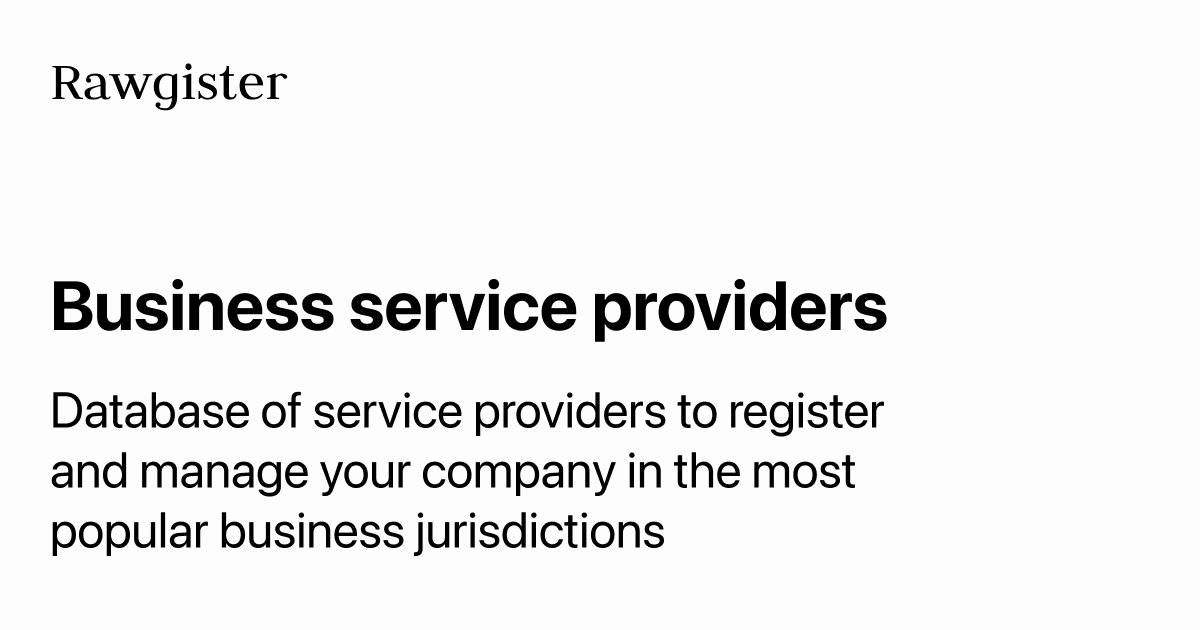 CSC - Corporate Agent | Rawgister